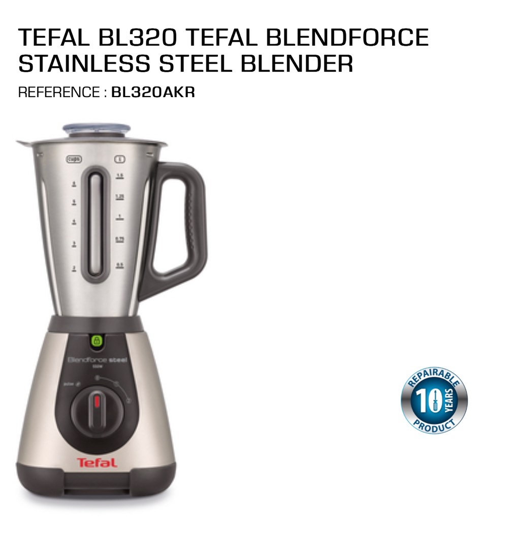 Tefal Blendforce Stainless Steel Blender, TV & Home Appliances, Kitchen ...