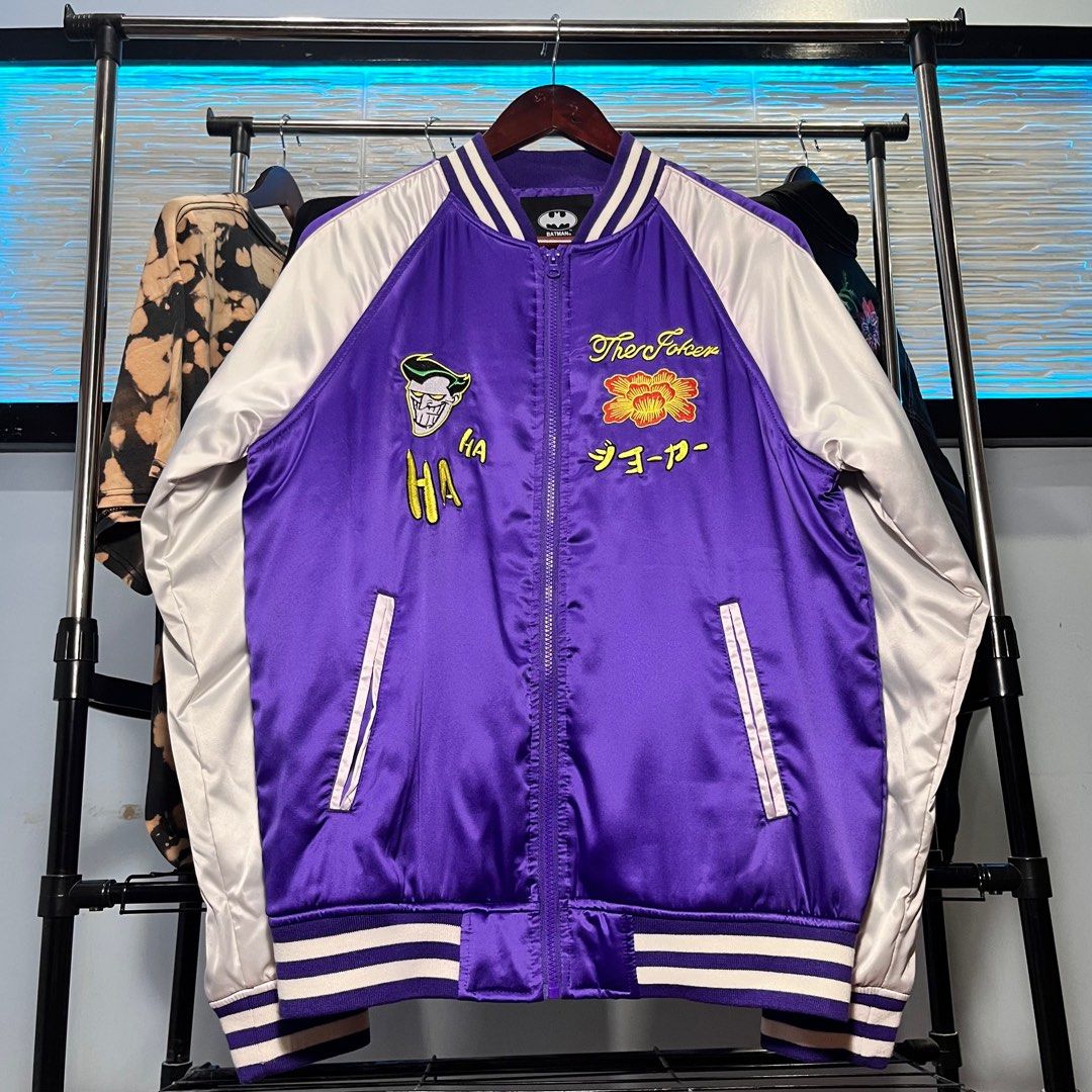 The Joker Batman DC Comics Licensed Varsity Jacket, Men's Fashion ...