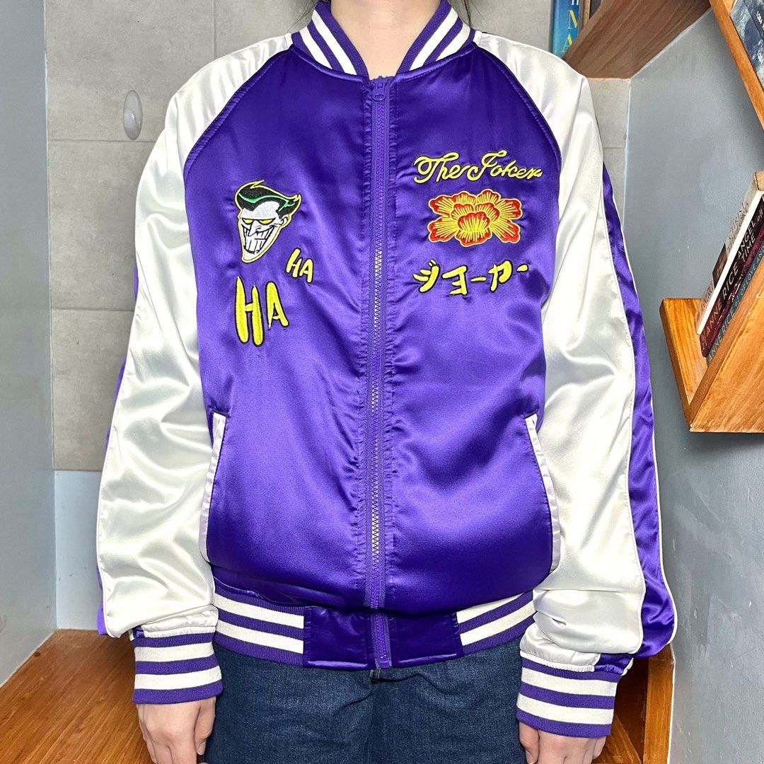 The Joker Batman DC Comics Licensed Varsity Jacket, Men's Fashion ...
