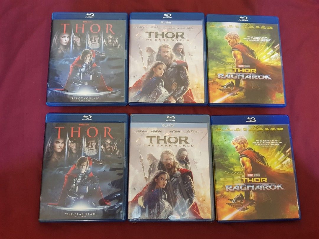 THOR 3 Movie Set Original USA Blu-Ray: Thor, Thor The Dark World, Thor ...