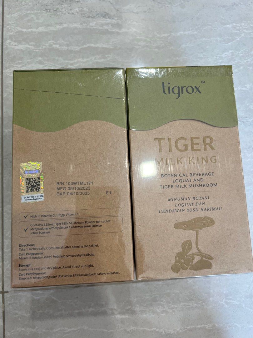 Tigrox Tiger Milk King ( retail box), Health & Nutrition, Health ...