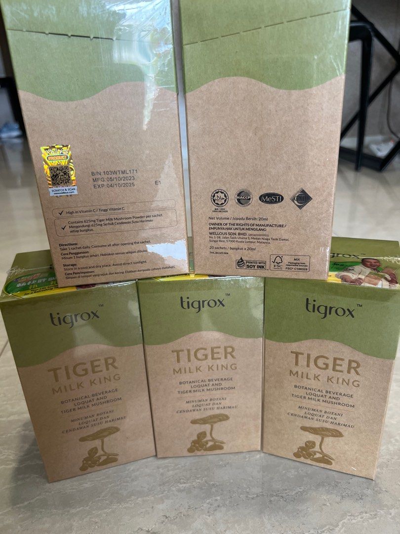 Tigrox Tiger Milk King ( retail box), Health & Nutrition, Health ...