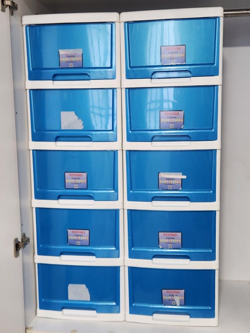 Toyogo Plastic Drawers x 2, Furniture & Home Living, Home Improvement ...