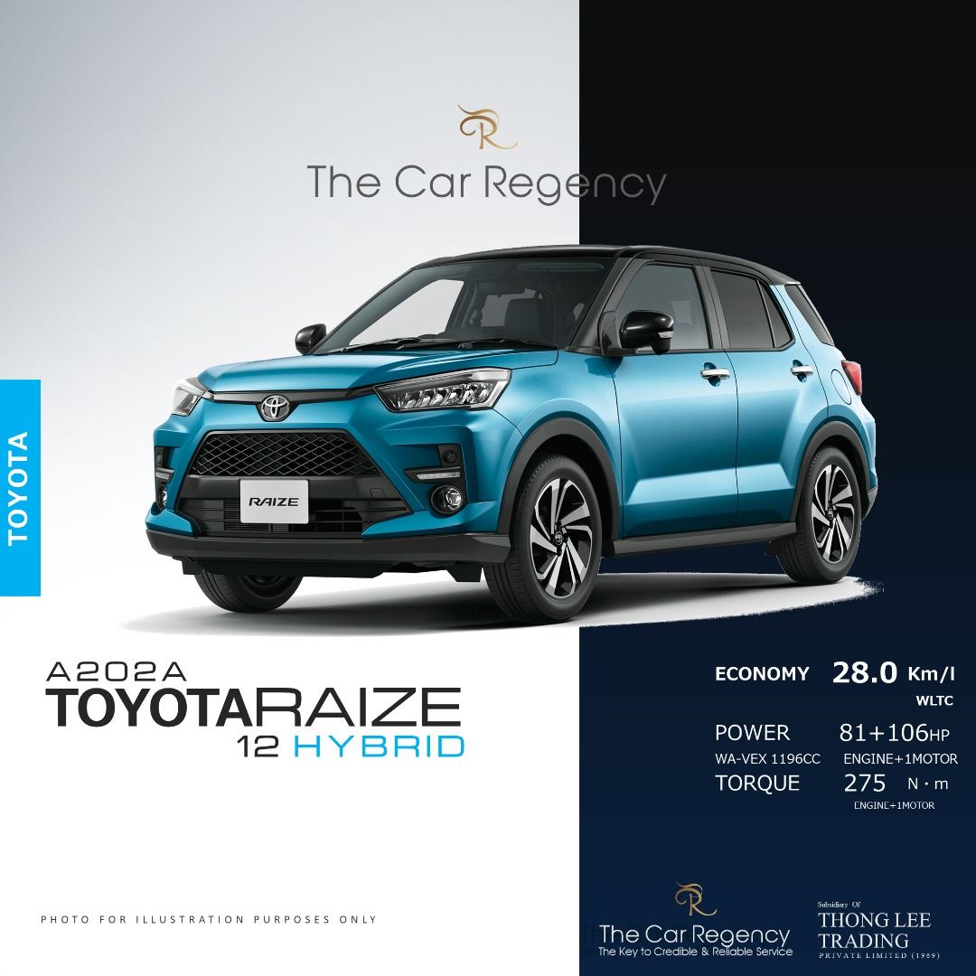 TOYOTA RAIZE HYBRID 1.2G E POWER A202A, Cars, Used Cars on Carousell