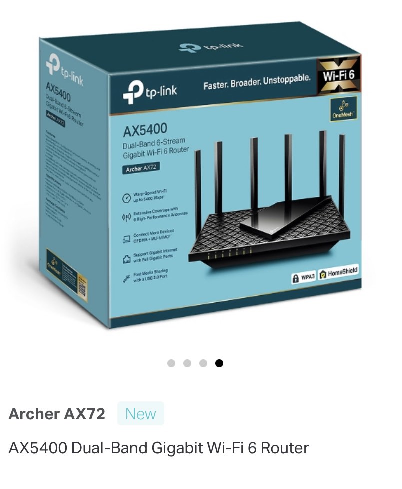 TP Link AX5400 Router, Computers & Tech, Parts & Accessories ...