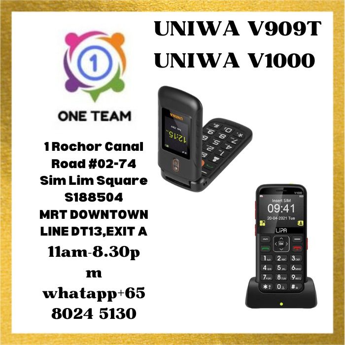 UNIWA V1000|V909T|V202T Cheapest Senior Phone| Button Phone with charging dot| Flip Phone ...