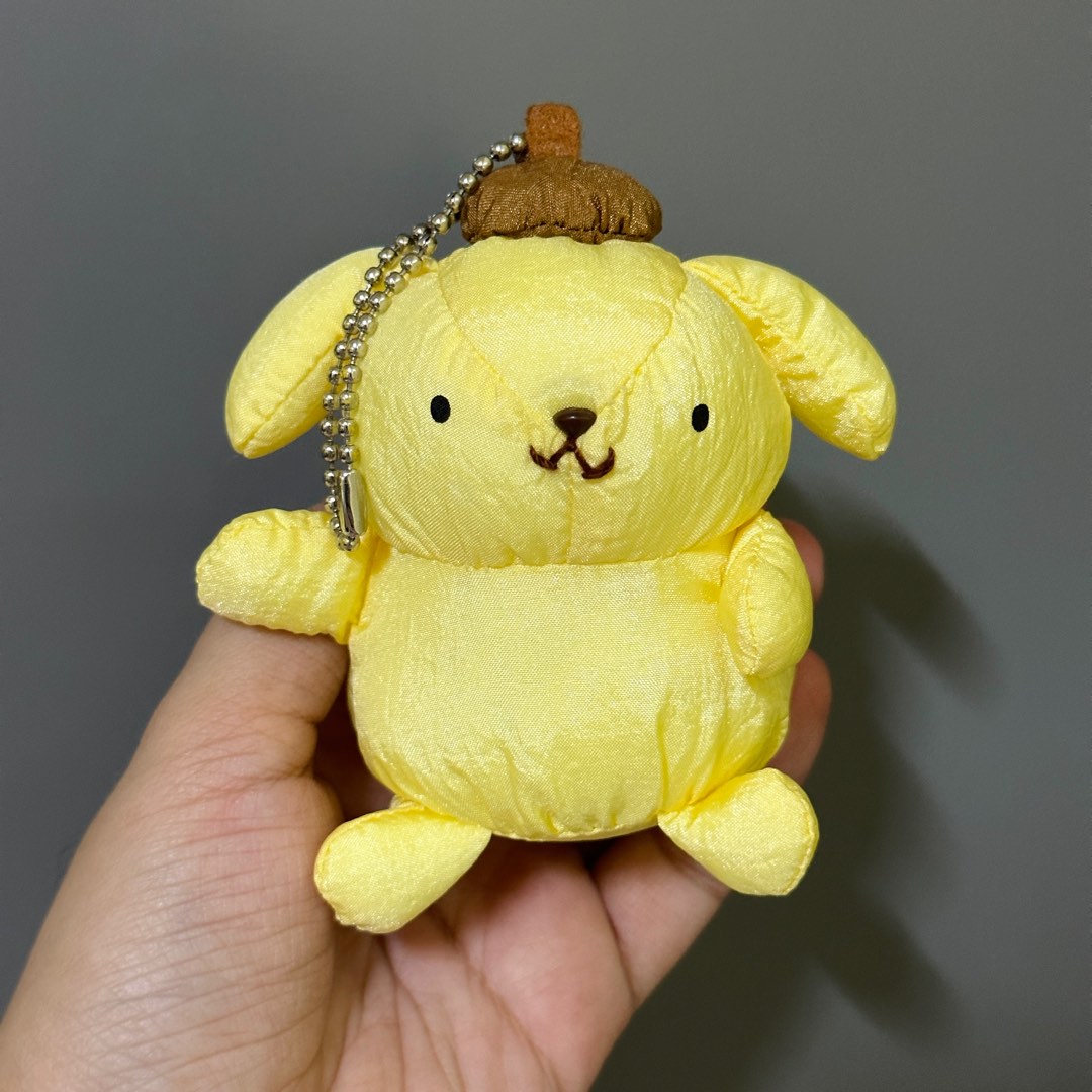 Vintage 2000 Eikoh Sanrio Pompompurin Plush Charm 8.5cm (clear etiketa ...