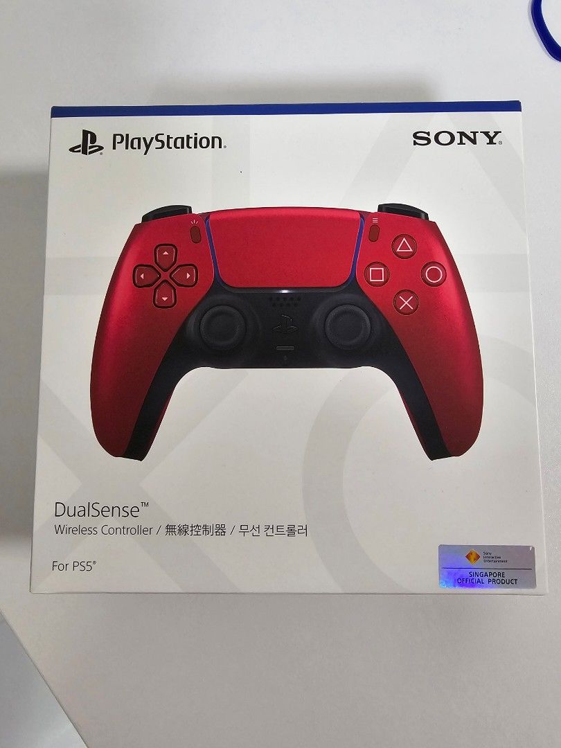 Volcanic Metallic Red PS5 Dualsense Controller, Video Gaming, Gaming ...