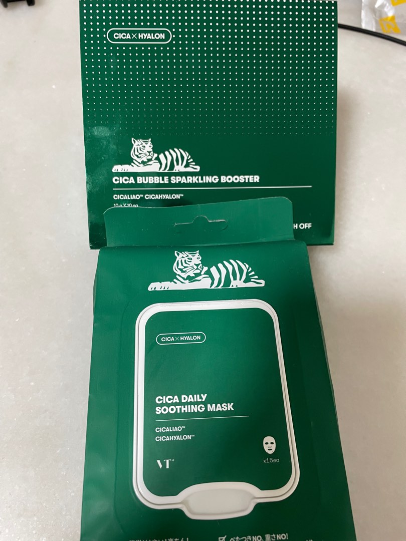 VT Cica mask bubble and sheet, Beauty & Personal Care, Face, Face Care ...