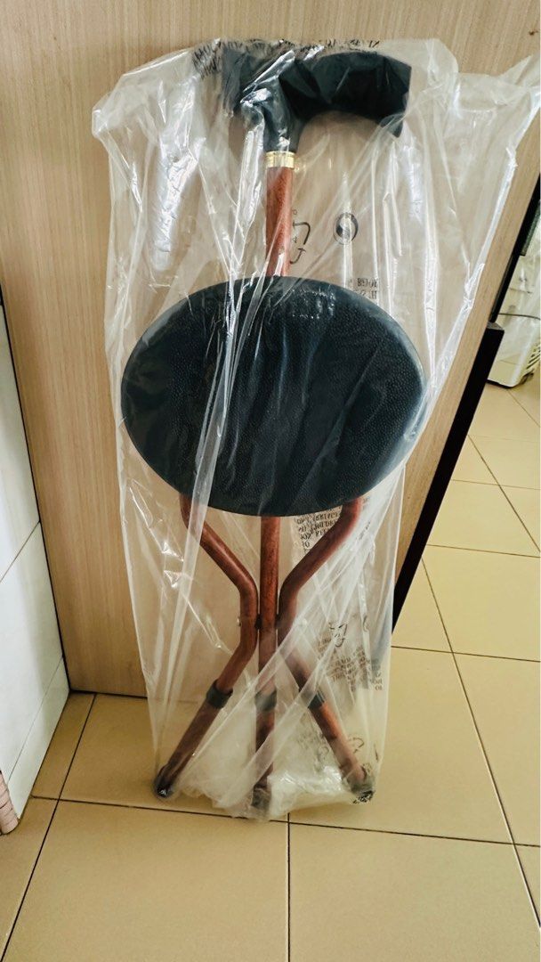 Walk stick with chair, Health & Nutrition, Assistive & Rehabilatory ...
