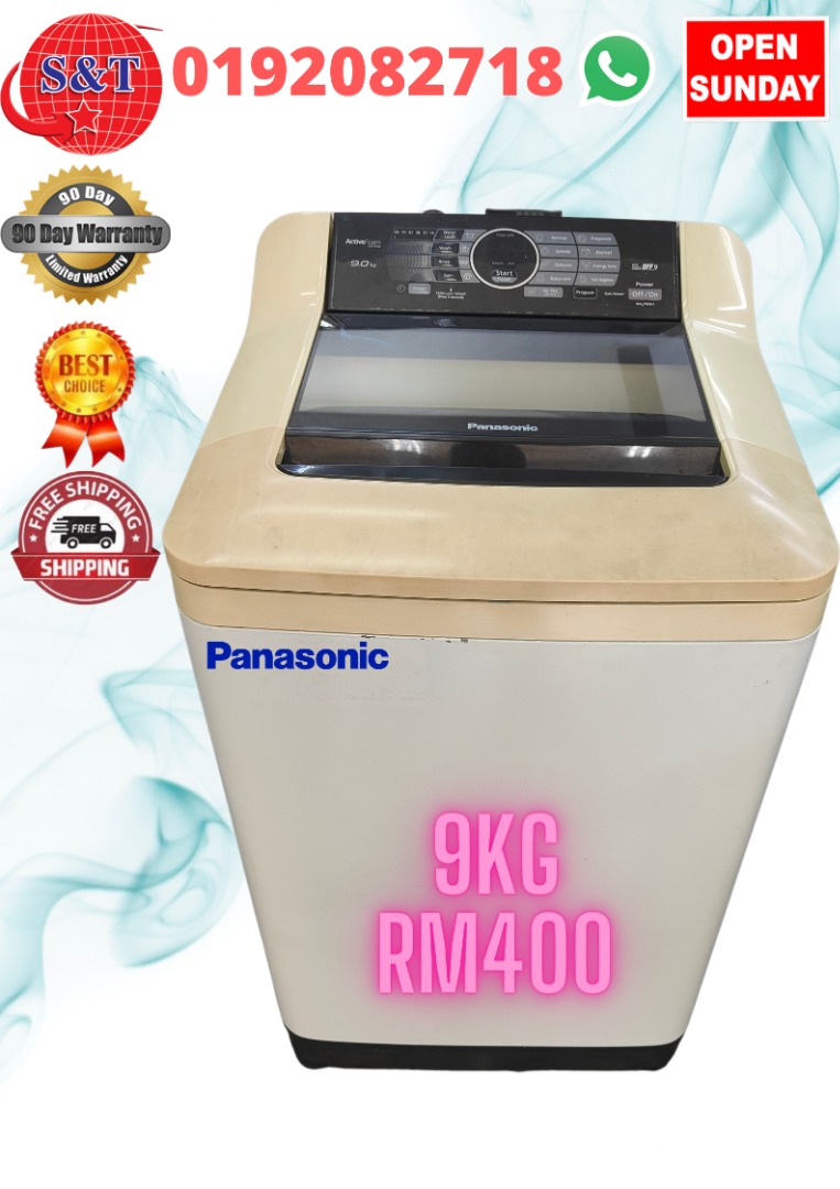 WASHING MACHINE PANASONIC 9KG, TV & Home Appliances, Washing Machines ...