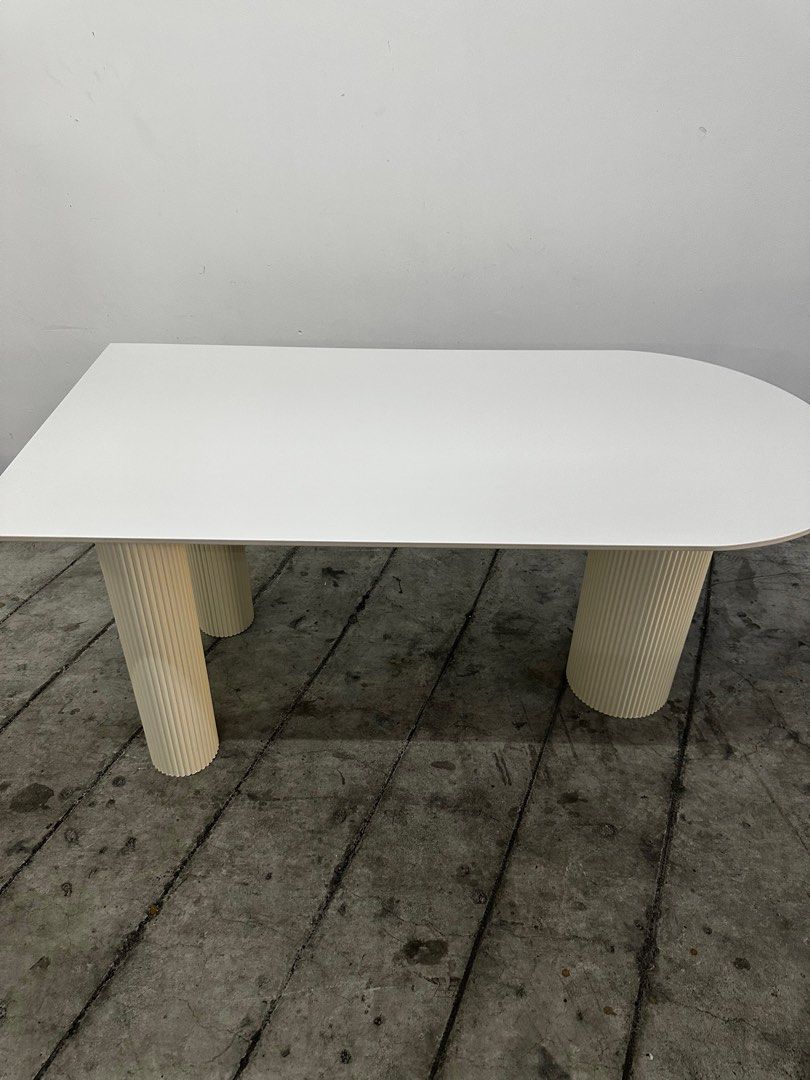 White Elegant Dining Table, Furniture & Home Living, Furniture, Tables ...