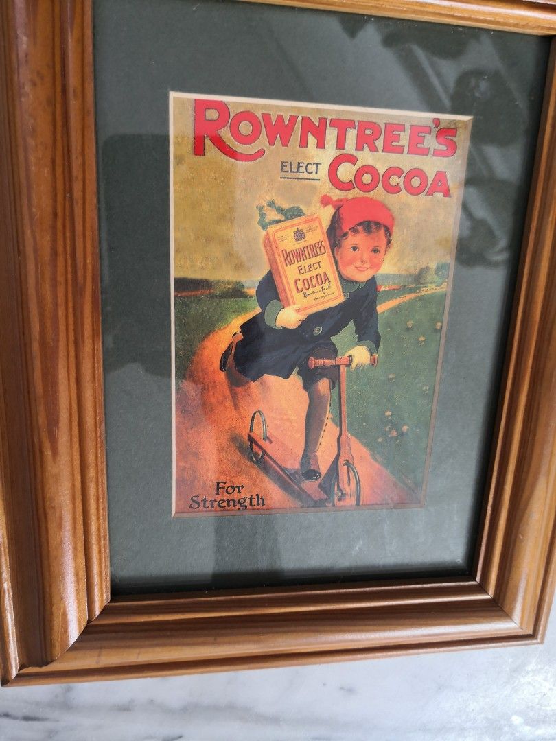 Wood Framed Rowntree's Elect Cocoa Advertise Photos, Furniture & Home ...
