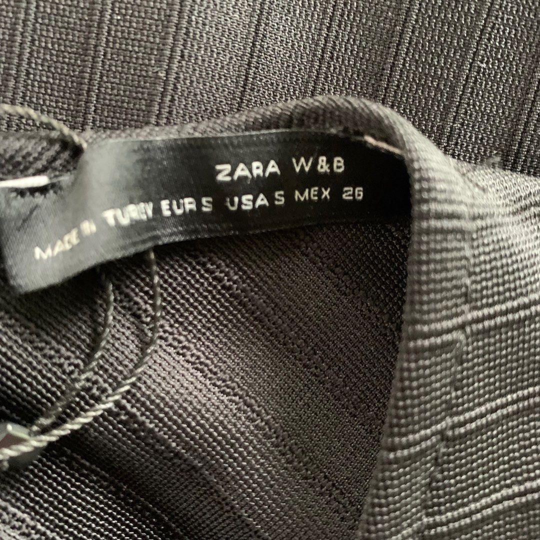 Zara Pin Stripe Thick Fabric Black Dress, Women's Fashion, Dresses ...