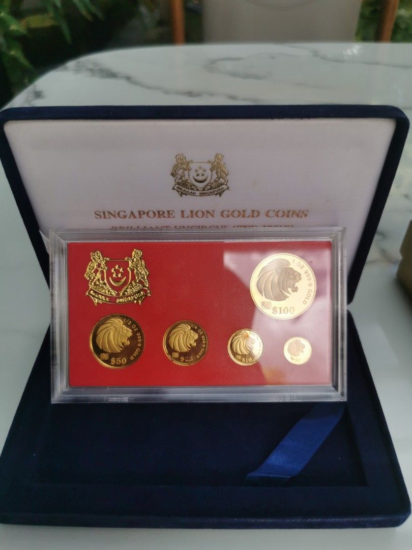 1.9oz Singapore lion gold coin unc, Hobbies & Toys, Memorabilia & Collectibles, Currency on ...