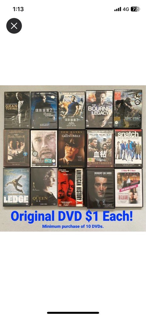 $1 DVD Movies: Laura fygi, home run, apple of my eye, barney bible ...
