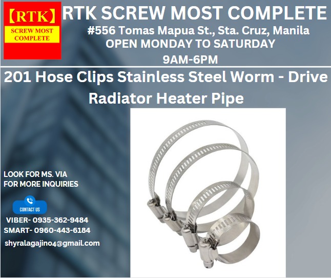 201Hose Clips Stainless Steel Worm - Drive Radiator Heater Pipe ...