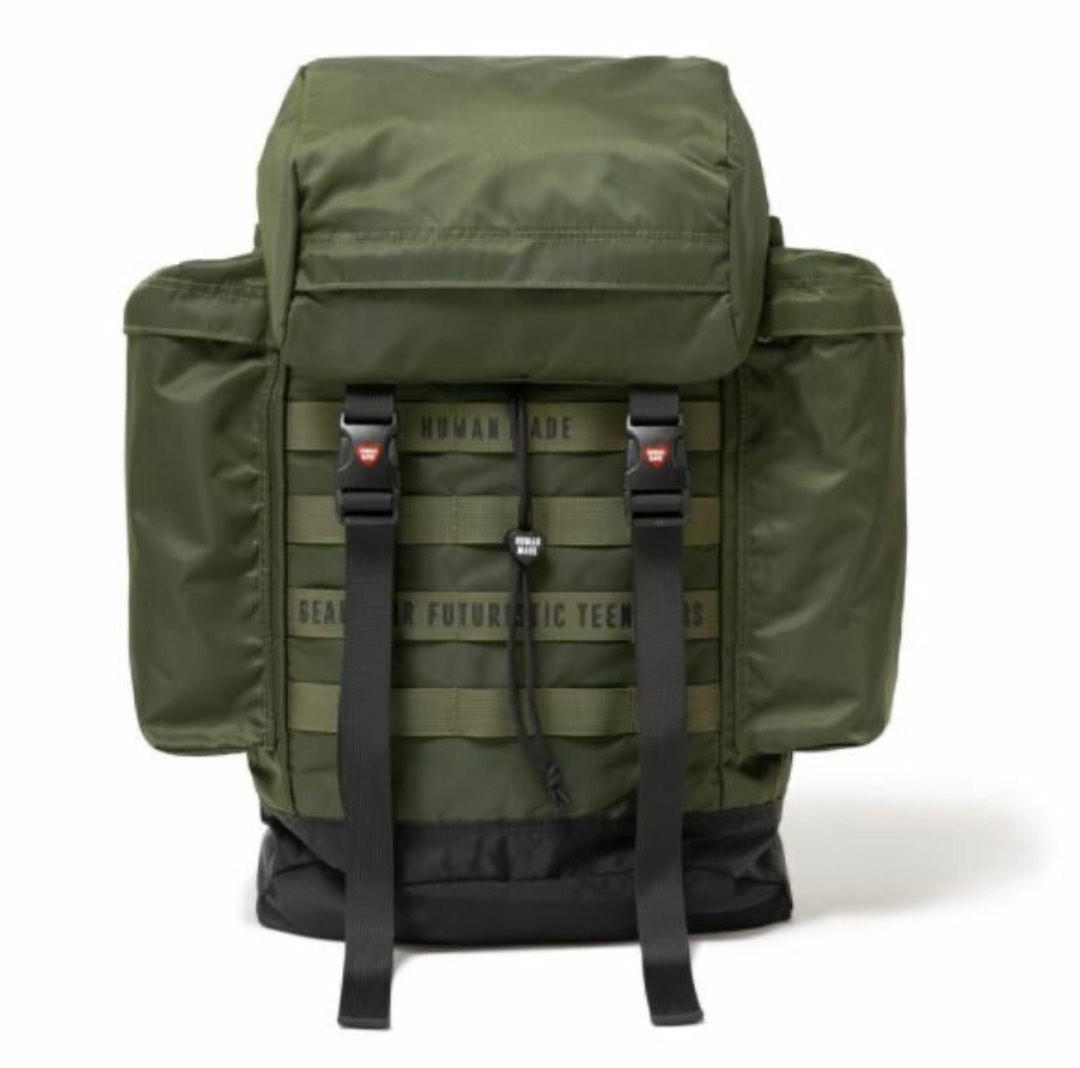 2022SS HUMAN MADE MILITARY BACK PACK 後背包 軍綠色, 他的時尚, 包包與錢包, 背包在旋轉拍賣