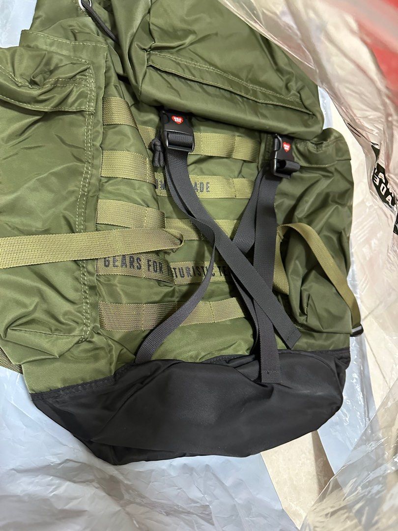 2022SS HUMAN MADE MILITARY BACK PACK 後背包 軍綠色, 他的時尚, 包包與錢包, 背包在旋轉拍賣