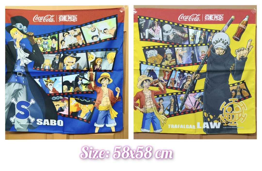 (2 in 1) Coca Cola Coke x One Piece Scarf, Hobbies & Toys, Collectibles ...