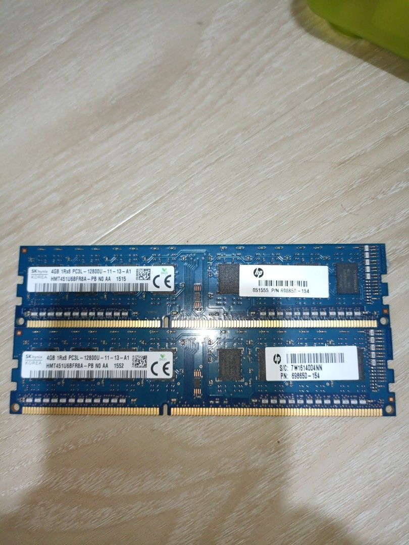 2x SK hynix KOREA 4gb ram sticks, Computers & Tech, Parts & Accessories ...
