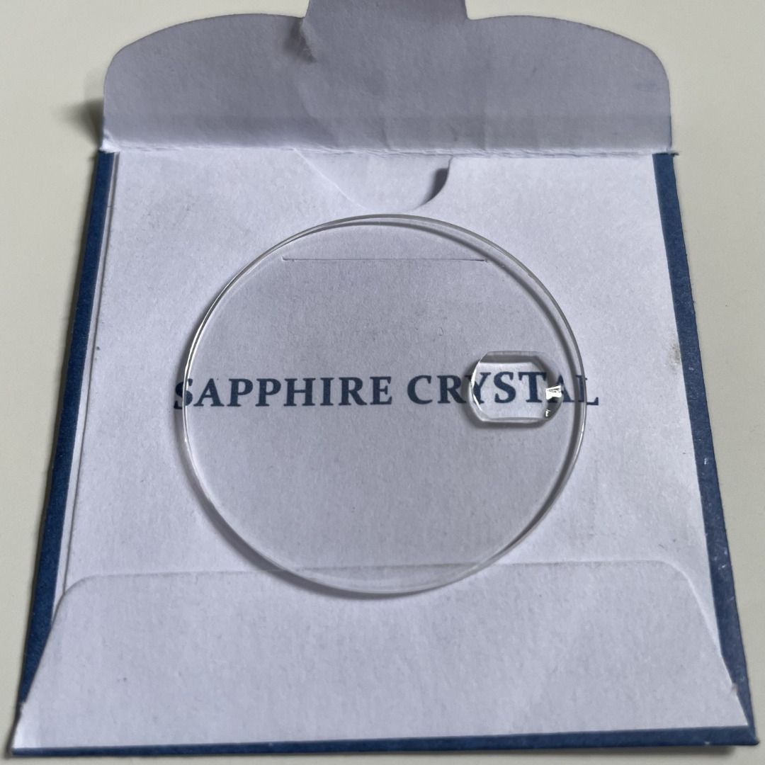31mm Flat Sapphire Crystal with Cyclops for Rolex, Tissot, Rado, Bulova ...