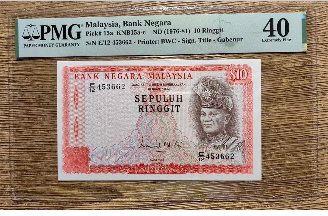 3rd Series Malaysia Rm10 PMG40(E/12)453662, Hobbies & Toys, Memorabilia & Collectibles, Currency ...