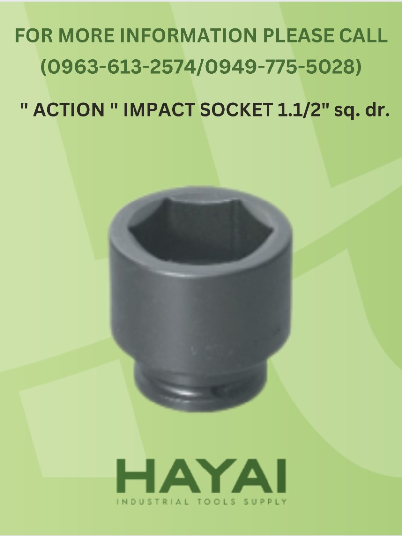 " ACTION " IMPACT SOCKET 1.1/2" sq. dr., Commercial & Industrial ...