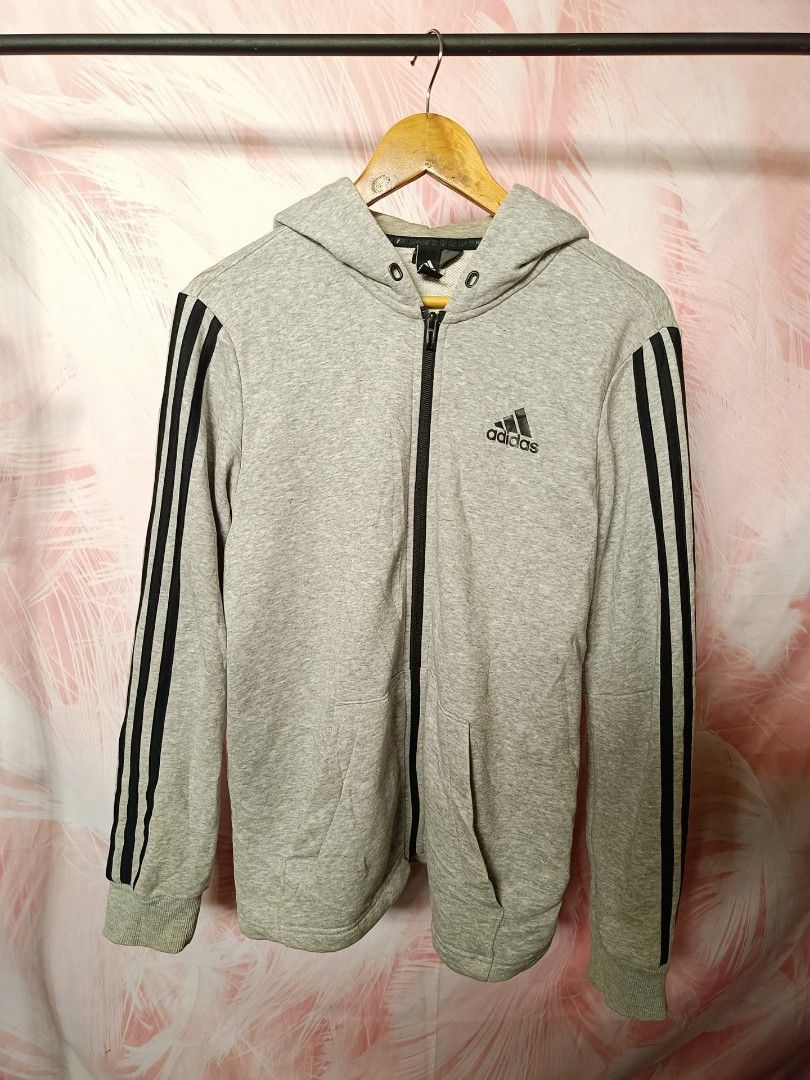 Adidas Zip Up Hoodie, Men's Fashion, Activewear on Carousell