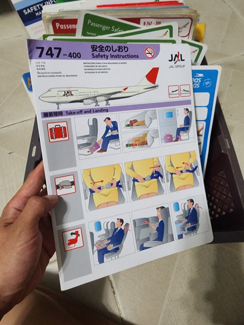 Airline Safety Cards ONLY $1 each *incl. RARE / Vintage / Retired ...