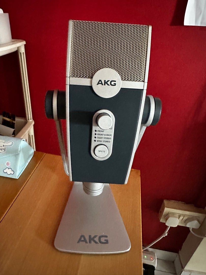 AKG mic + Audio Technical ATH M20x Headphone, Audio, Microphones on ...