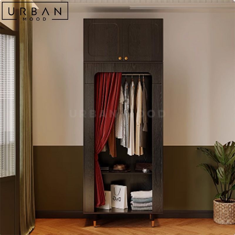 ALNA Modern Solid Wood Rattan Wardrobe, Furniture & Home Living ...