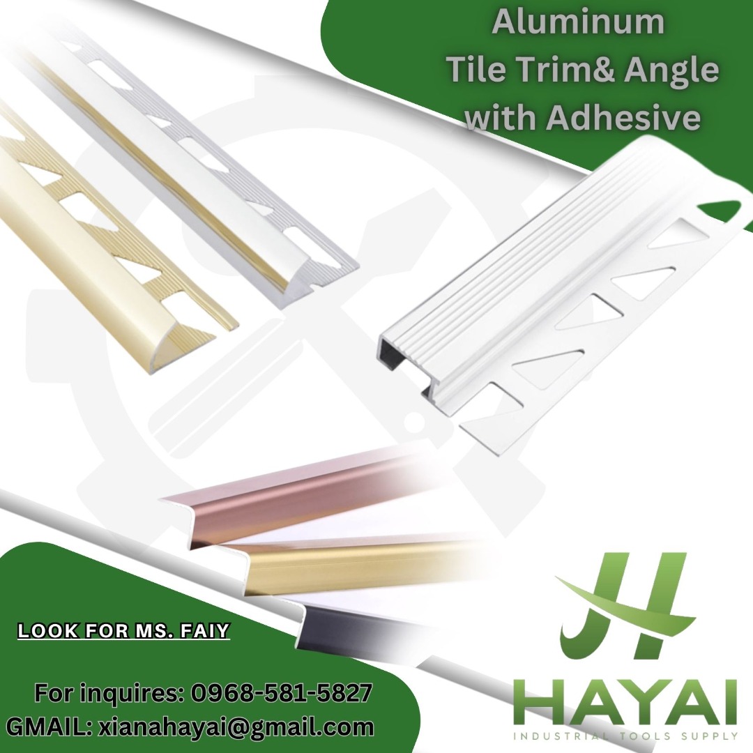 Aluminum Tile Trim& Angle with Adhesive, Commercial & Industrial ...