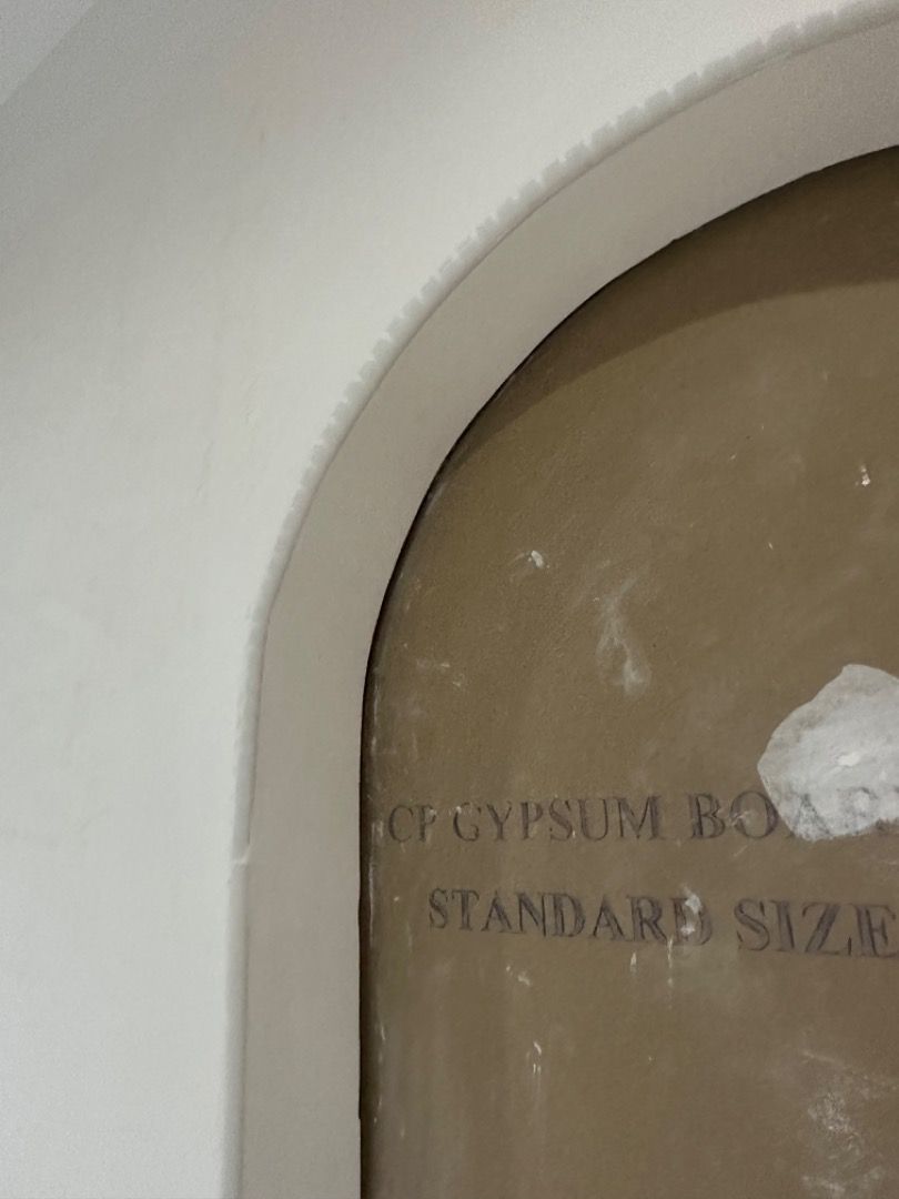 Arc curve edge parition plaster board pvc strip sealing edge for ...