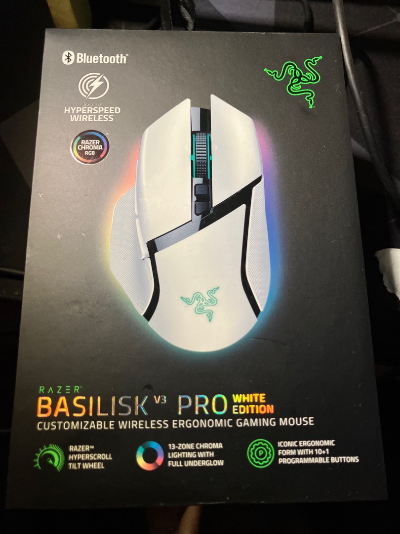 Basilisk V3 Pro White Edition, Computers & Tech, Parts & Accessories ...