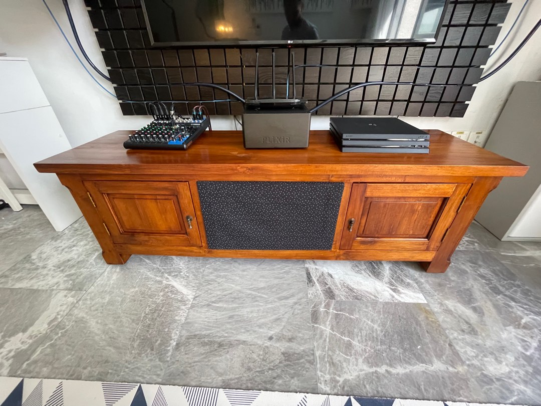 Beautiful TV console - Teak hardwood, Furniture & Home Living ...