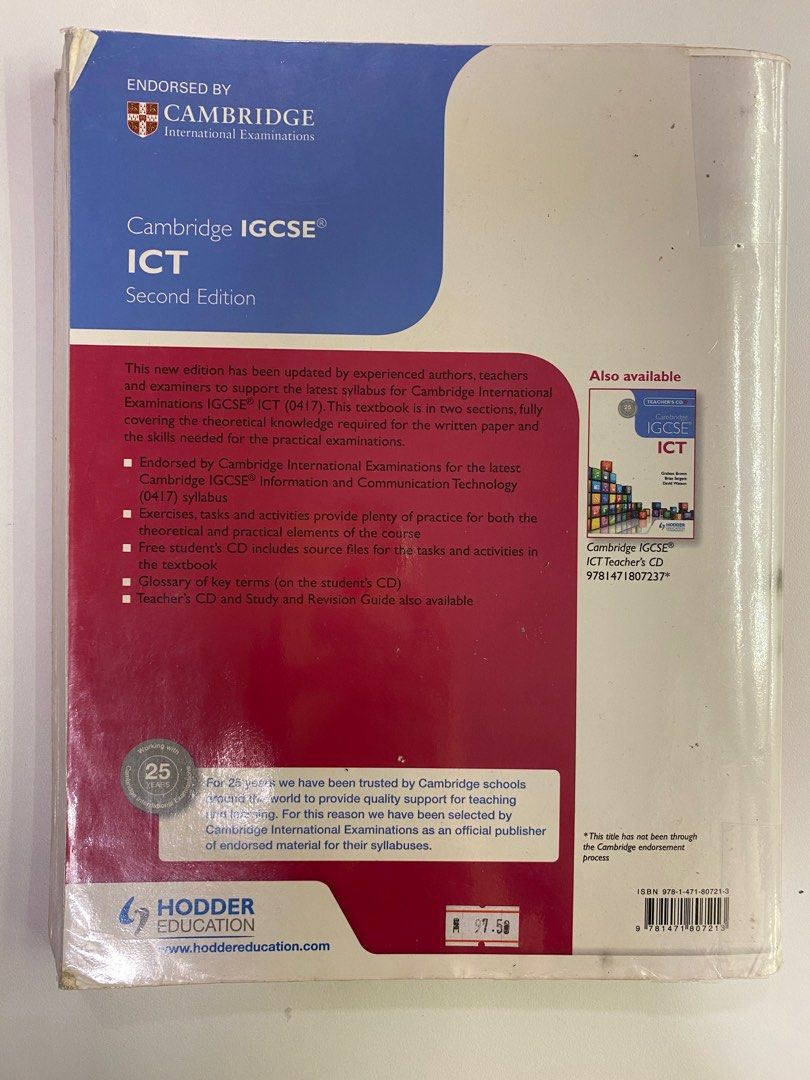 Cambridge IGCSE ICT (2nd Edition), Hobbies & Toys, Books & Magazines, Textbooks on Carousell