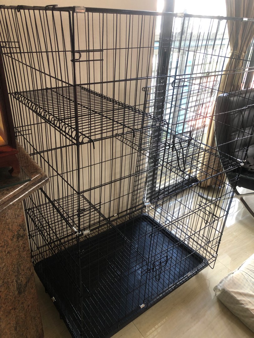 Cat 4 Tier Cage. With Rollers, Pet Supplies, Homes & Other Pet ...