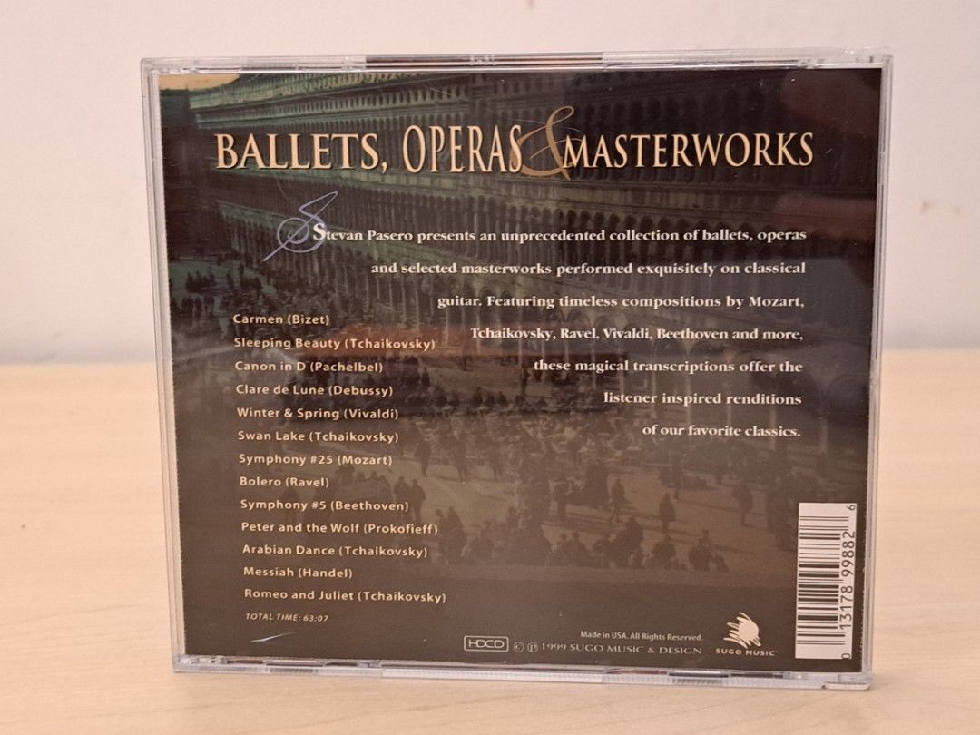 (CD) Steven Pasero: Guitar Masterpieces /Ballets, Operas & Masterworks ...