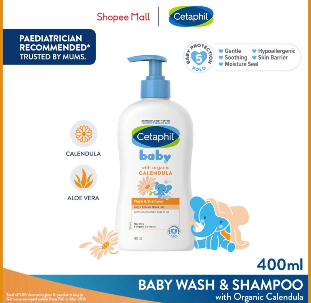 cetaphil baby shampoo with natural chamomile 400 mlp, Babies & Kids ...