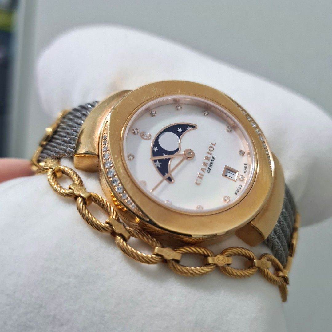 Charriol Geneve Ladies Watch Diamond Moonphase St Tropez, Luxury ...