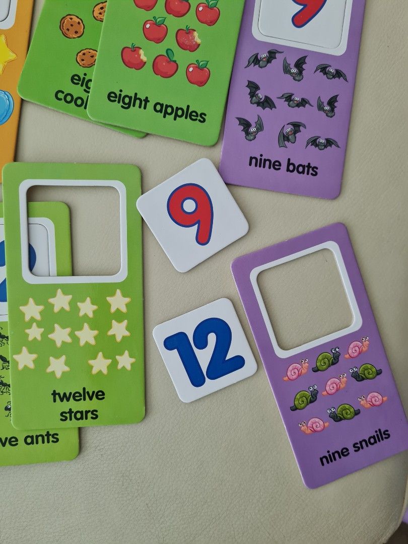 Children's Numbers 1-12 Flashcards, Hobbies & Toys, Toys & Games on ...