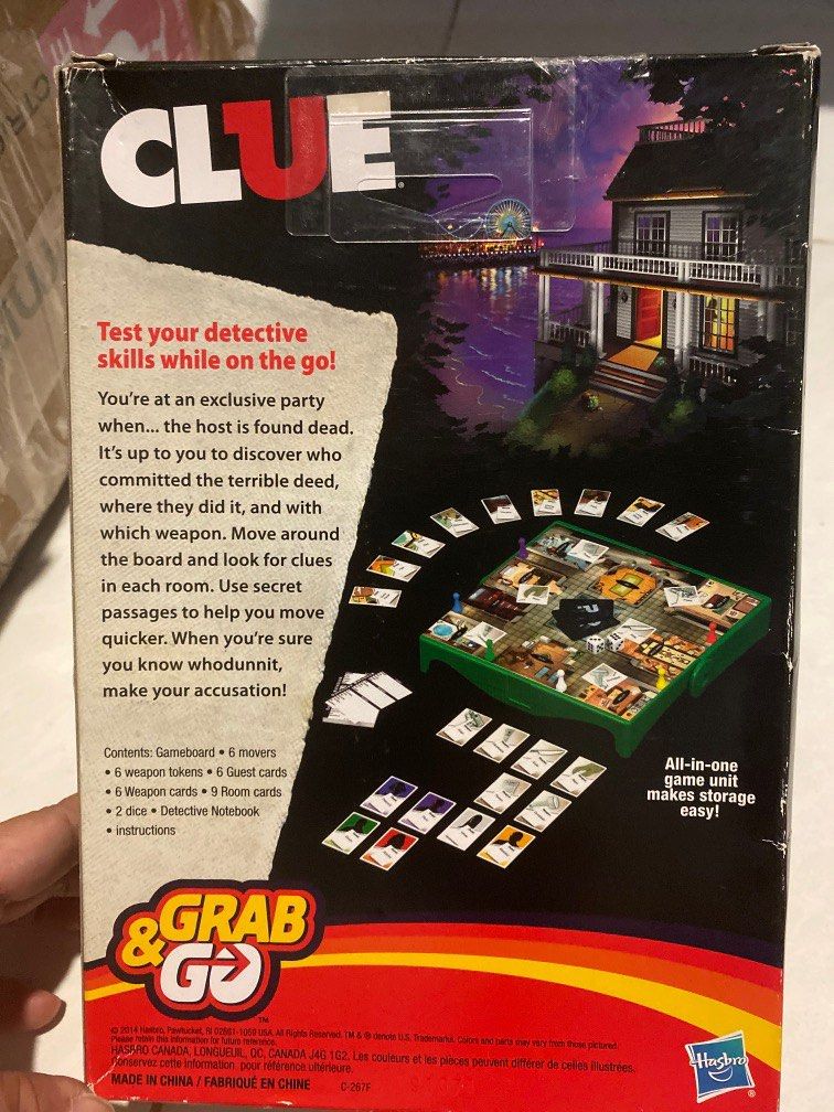 Clue Grab & Go Board game, Hobbies & Toys, Toys & Games on Carousell