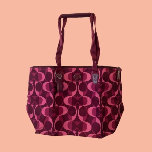 Coach Getaway Packable Weekender Travel Tote Bag (Berry/Multicolor ...