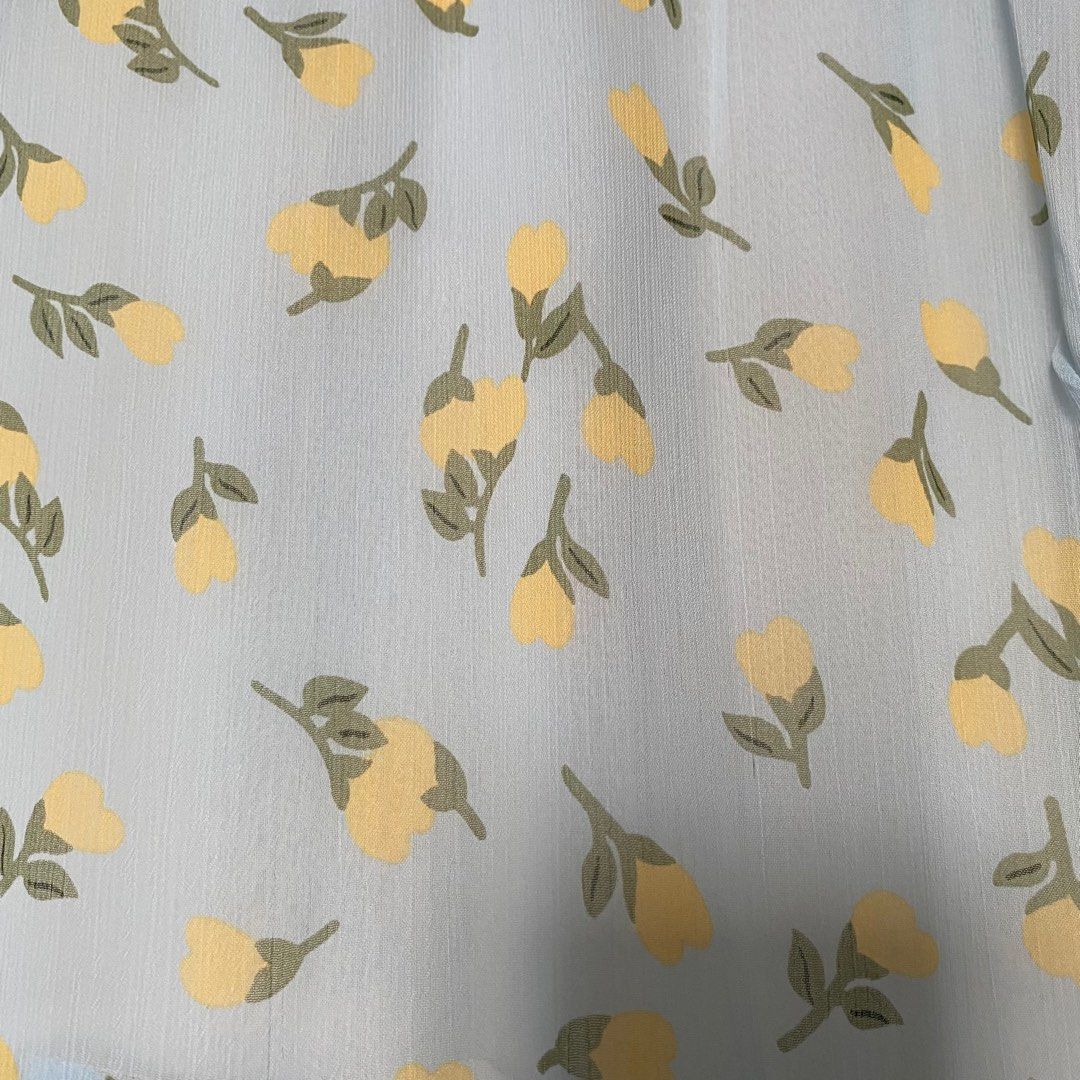 COLORBOX Baby Blue Flower Dress, Fesyen Wanita, Pakaian Wanita, Gaun ...