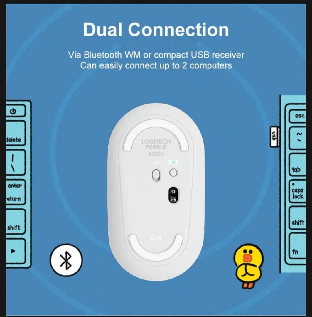 Cony Pink Logitech M350 Pebble Mouse, Computers & Tech, Parts ...