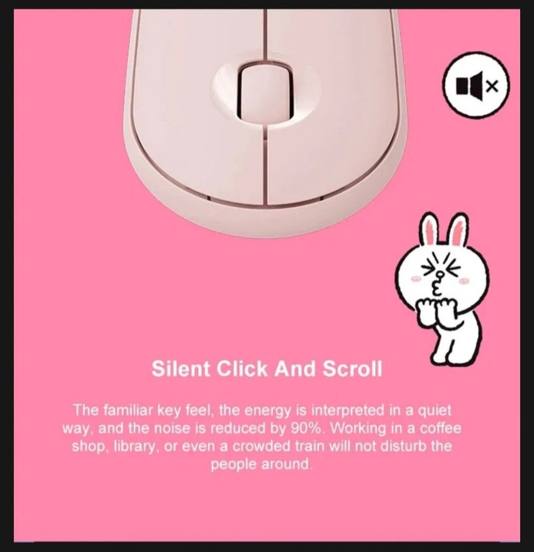 Cony Pink Logitech M350 Pebble Mouse, Computers & Tech, Parts ...