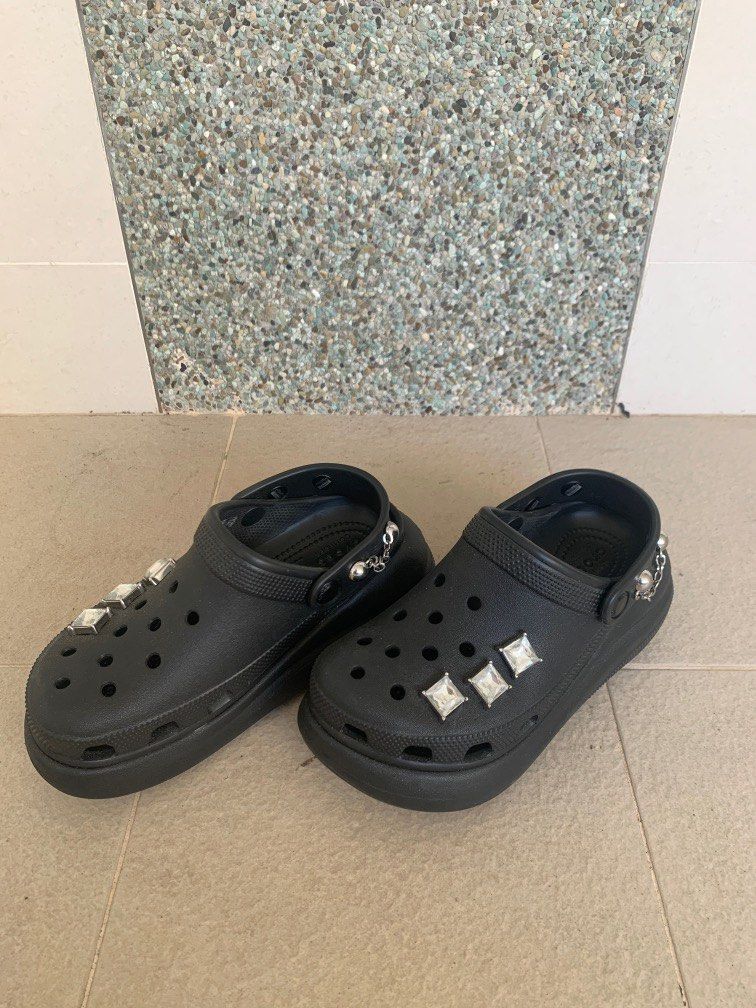 Crocs Black Classic Crush Punk Clog - Genuine & Like New!, Babies ...