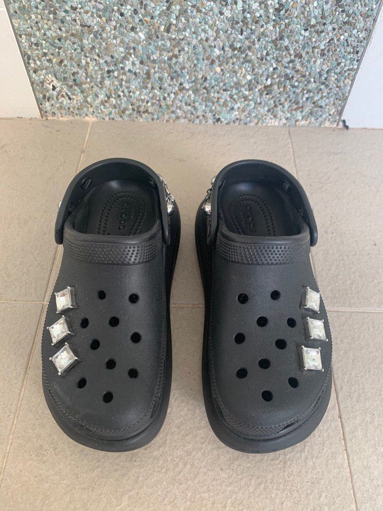 Crocs Black Classic Crush Punk Clog - Genuine & Like New!, Babies ...