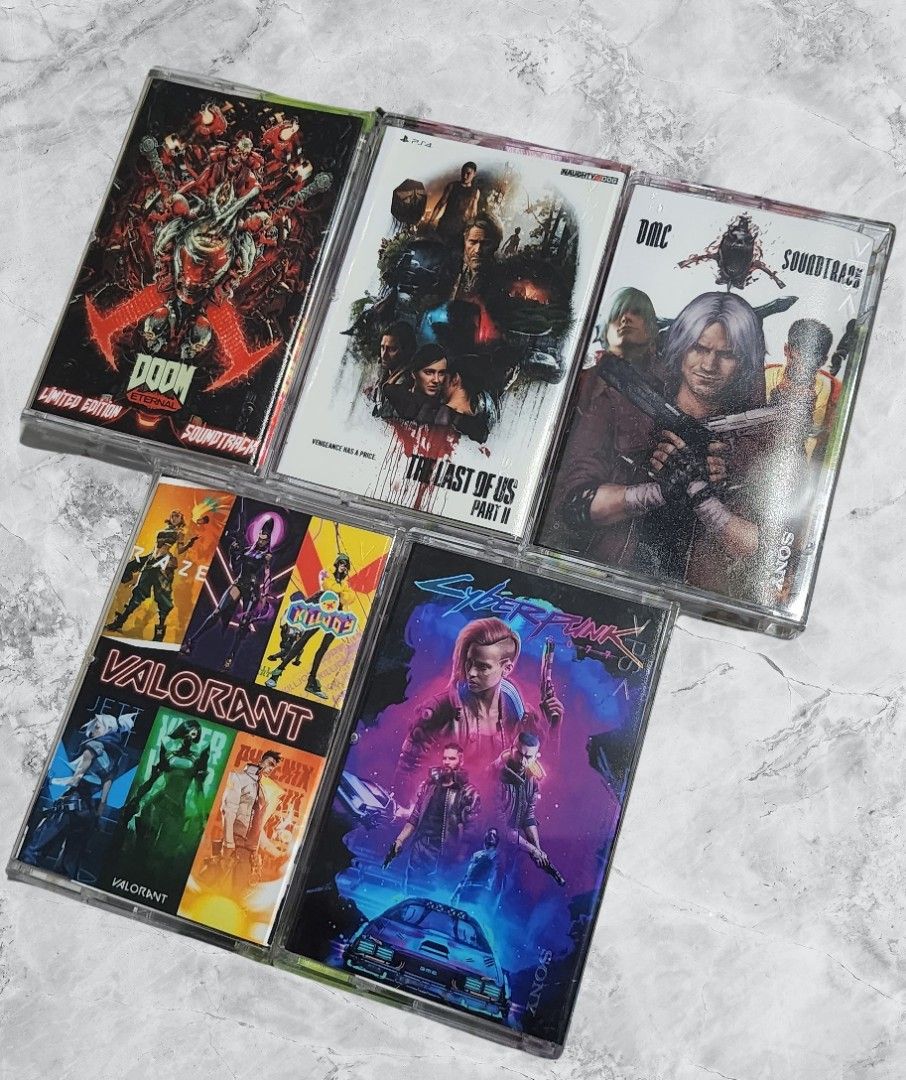 Custom cassette tapes doom valorant gaming last of us devil may cry ...